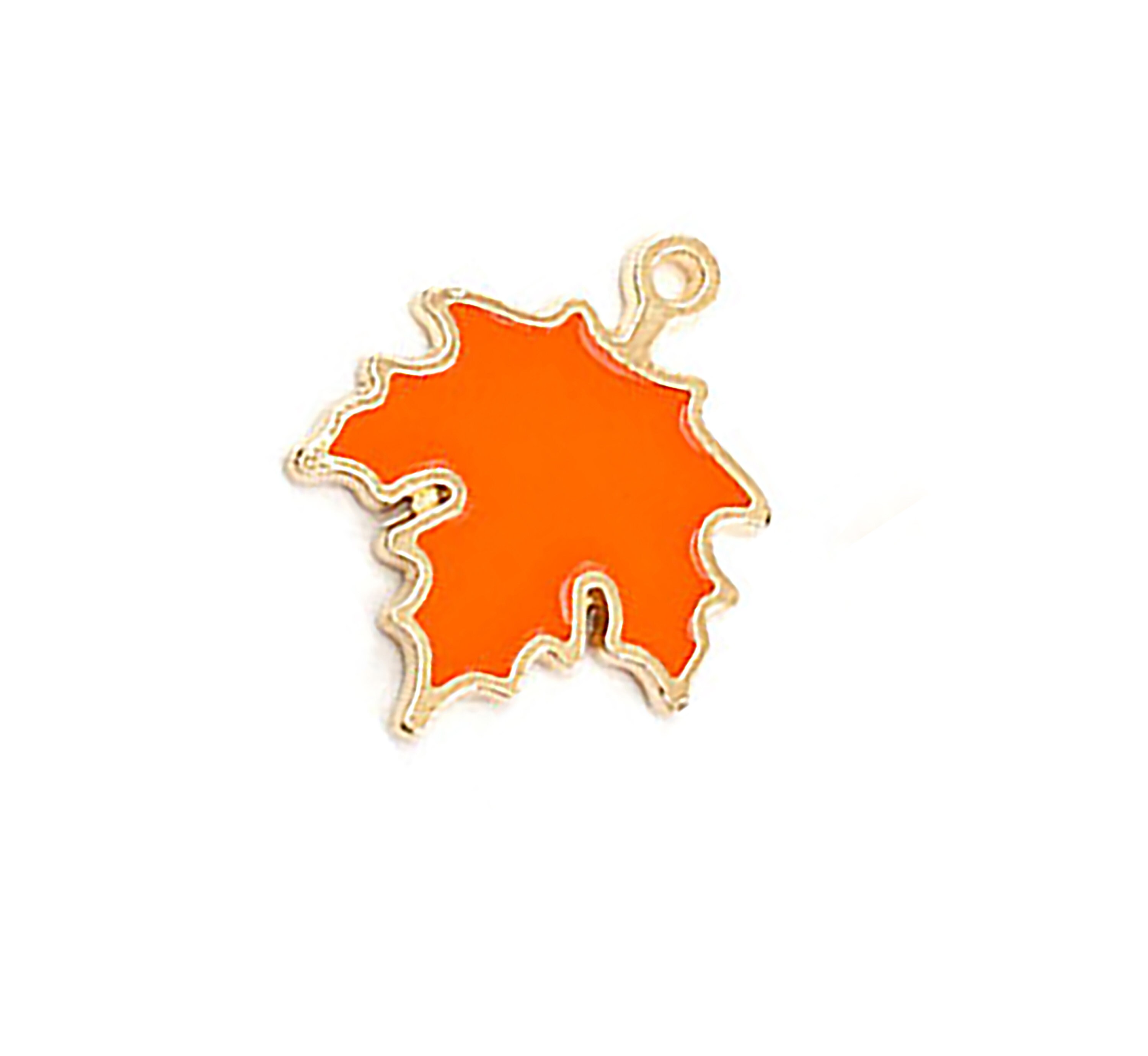 1/ 2/ 5pcs Maple Leaf Enamel Charm - Etsy