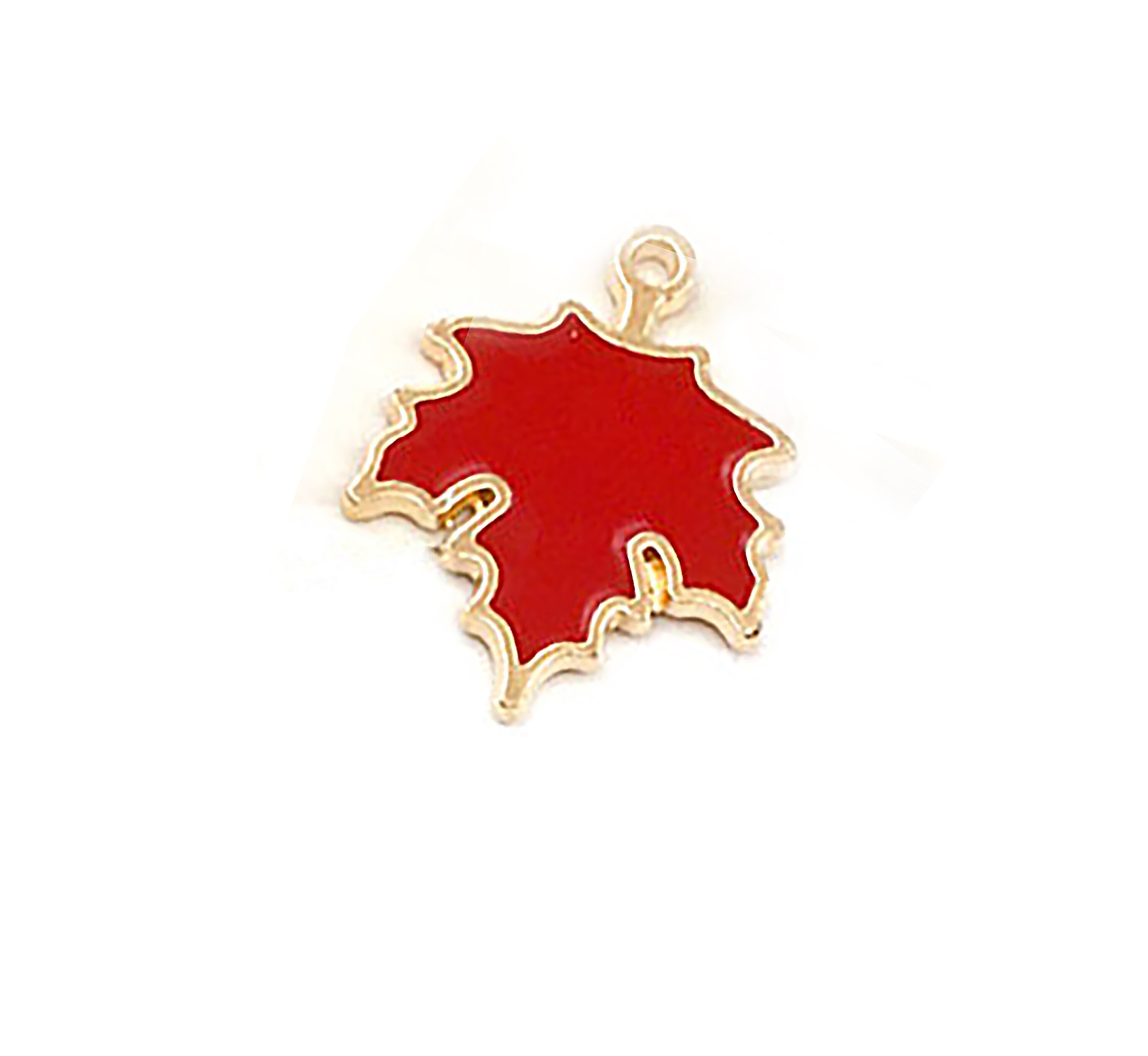 1/ 2/ 5pcs Maple Leaf Enamel Charm - Etsy