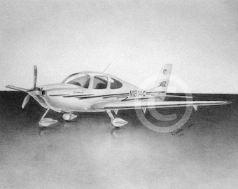 Cirrus Sr22 Drawing - Etsy