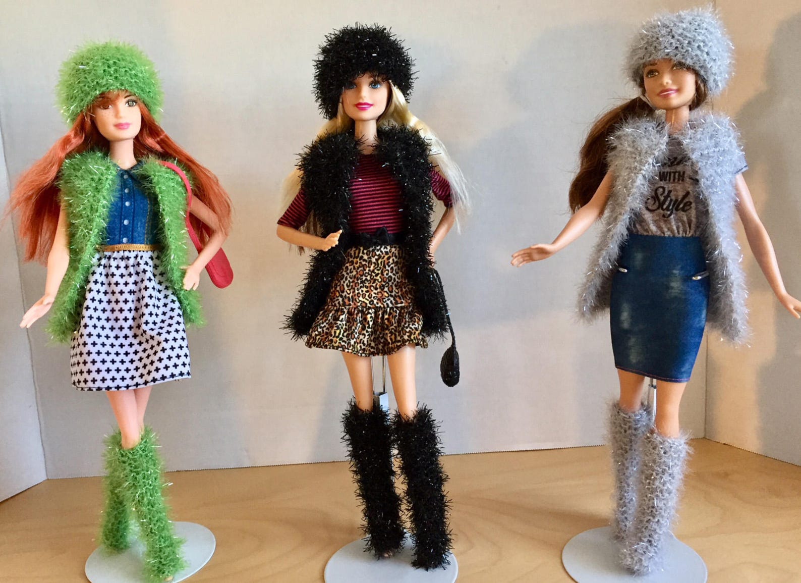 Accessories for Barbies Hat Leg Warmers and Sleeveless - Etsy