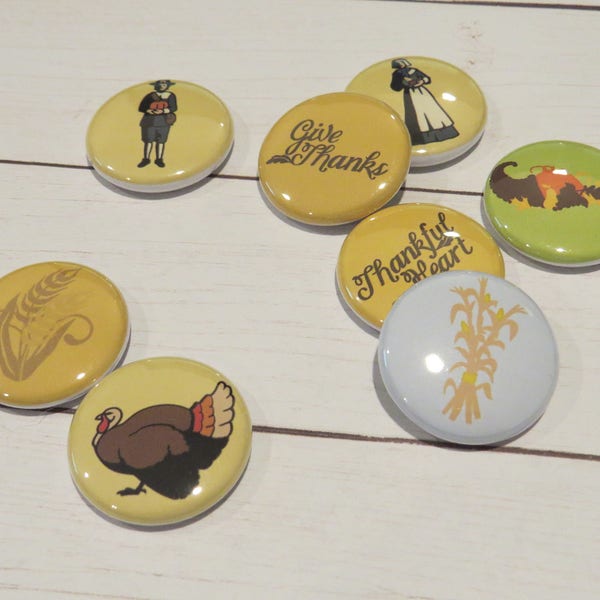 Thanksgiving Buttons - Etsy