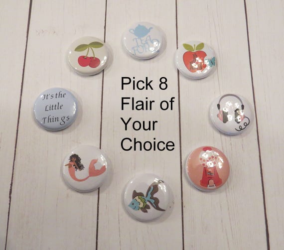 Pick Your Favorite Flair Buttons Set of 8 1 Inch Sports | Etsy