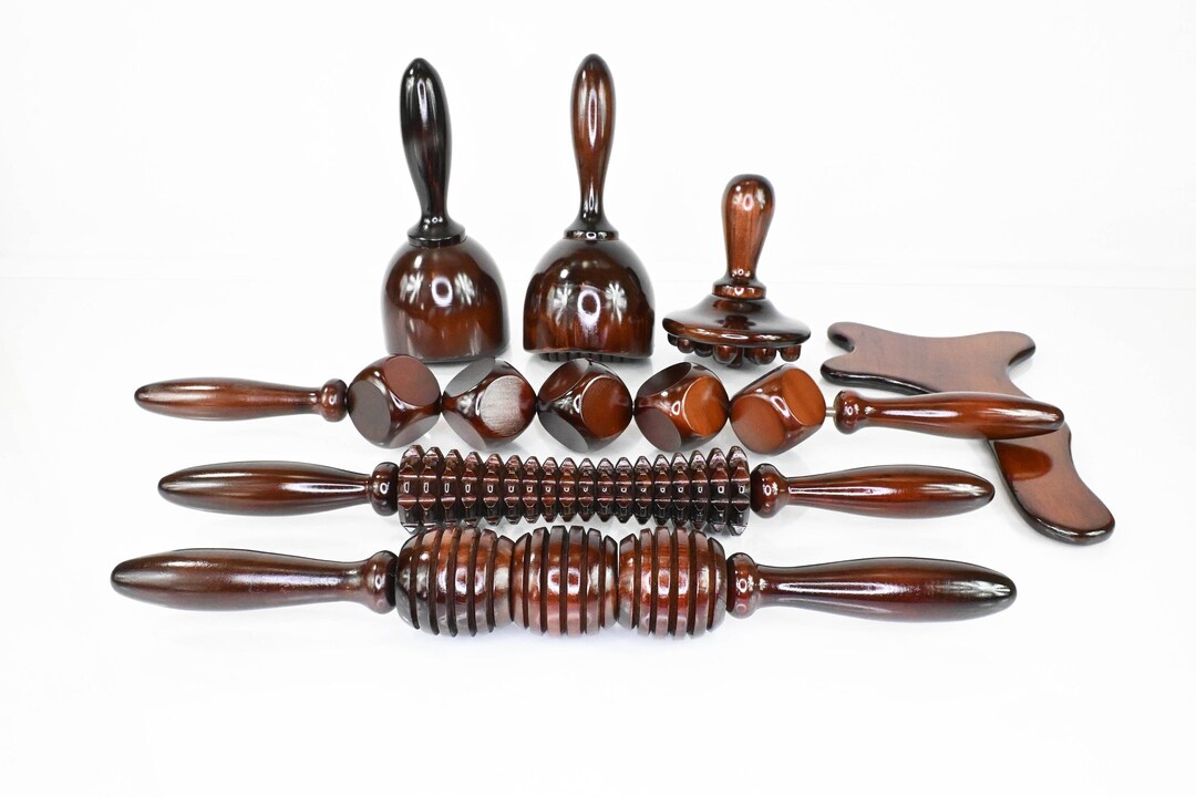 Wood Therapy Tools Maderoterapia Colombiana Kit 7 Pc Body Sculpting ...
