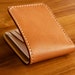 Brown Vegetable Tanned Leather Bifold Tan Wallet. Handmade for Man ...
