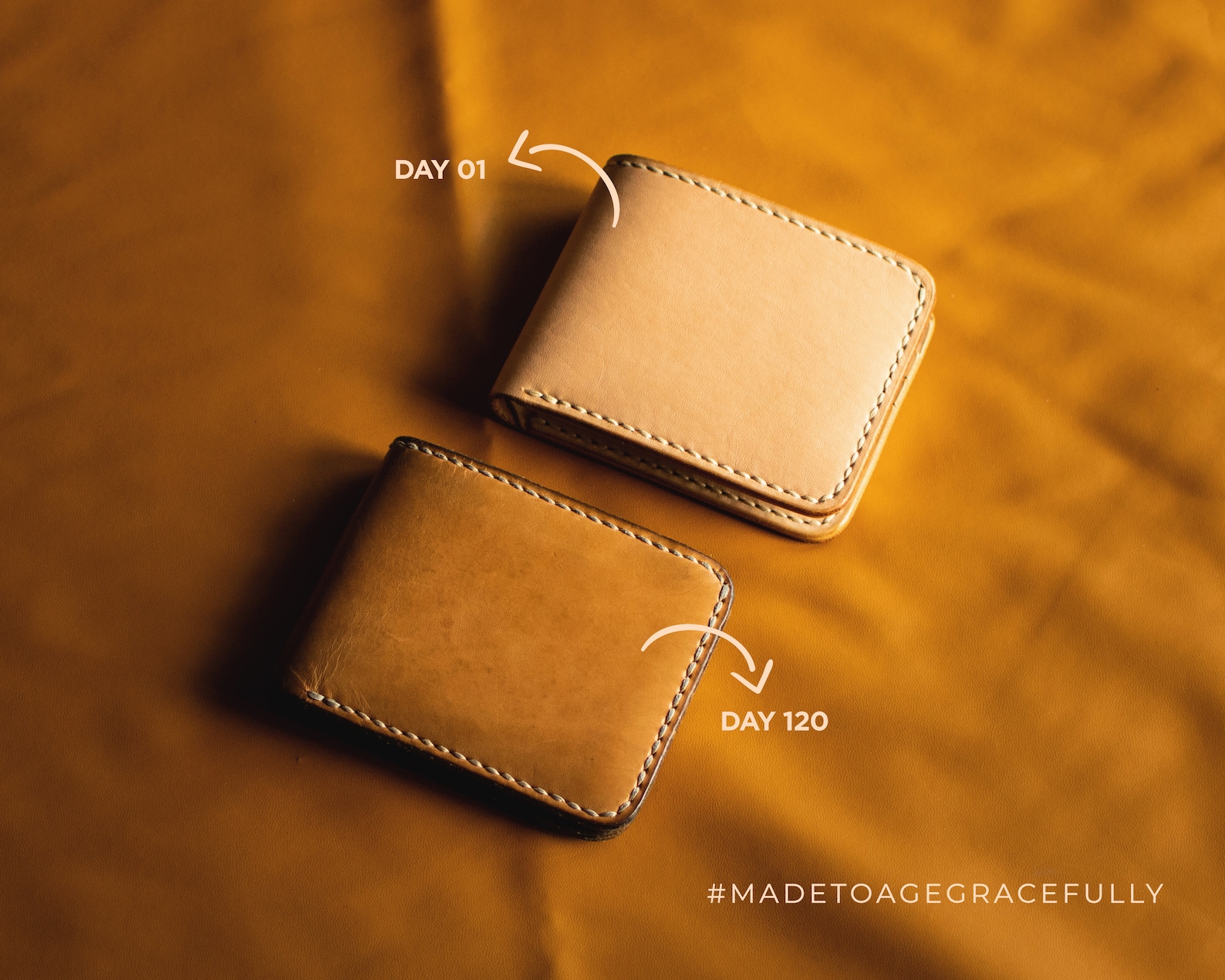 Natural Vegetable Tanned Leather Wallet Bifold Wallet | Etsy