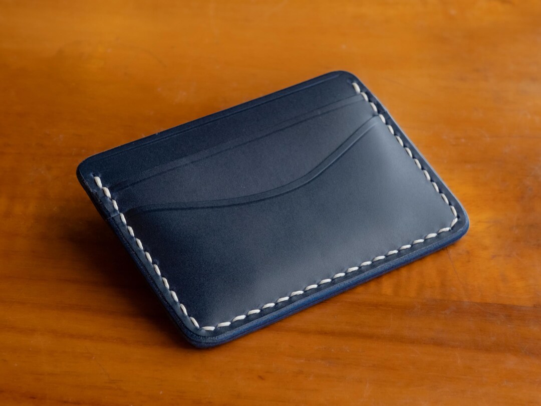 Blue Pull up Leather Card Holder, High Quality Leather, Cowhide, Card ...