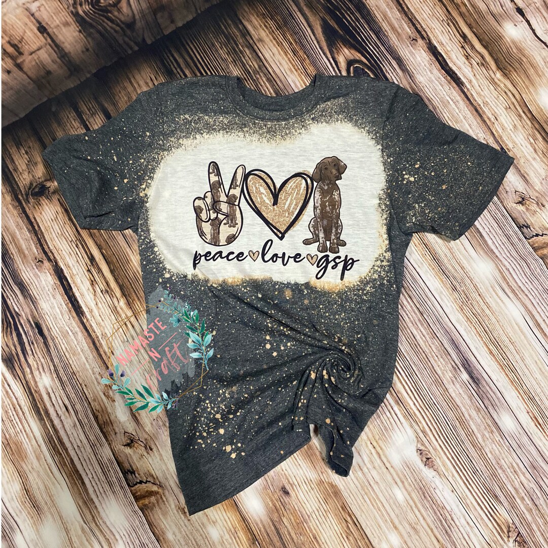Peace Love Gsp Unisex Tee, Gsp Shirt, I Love Gsp , Gsp Mom, Gsp Dad ...