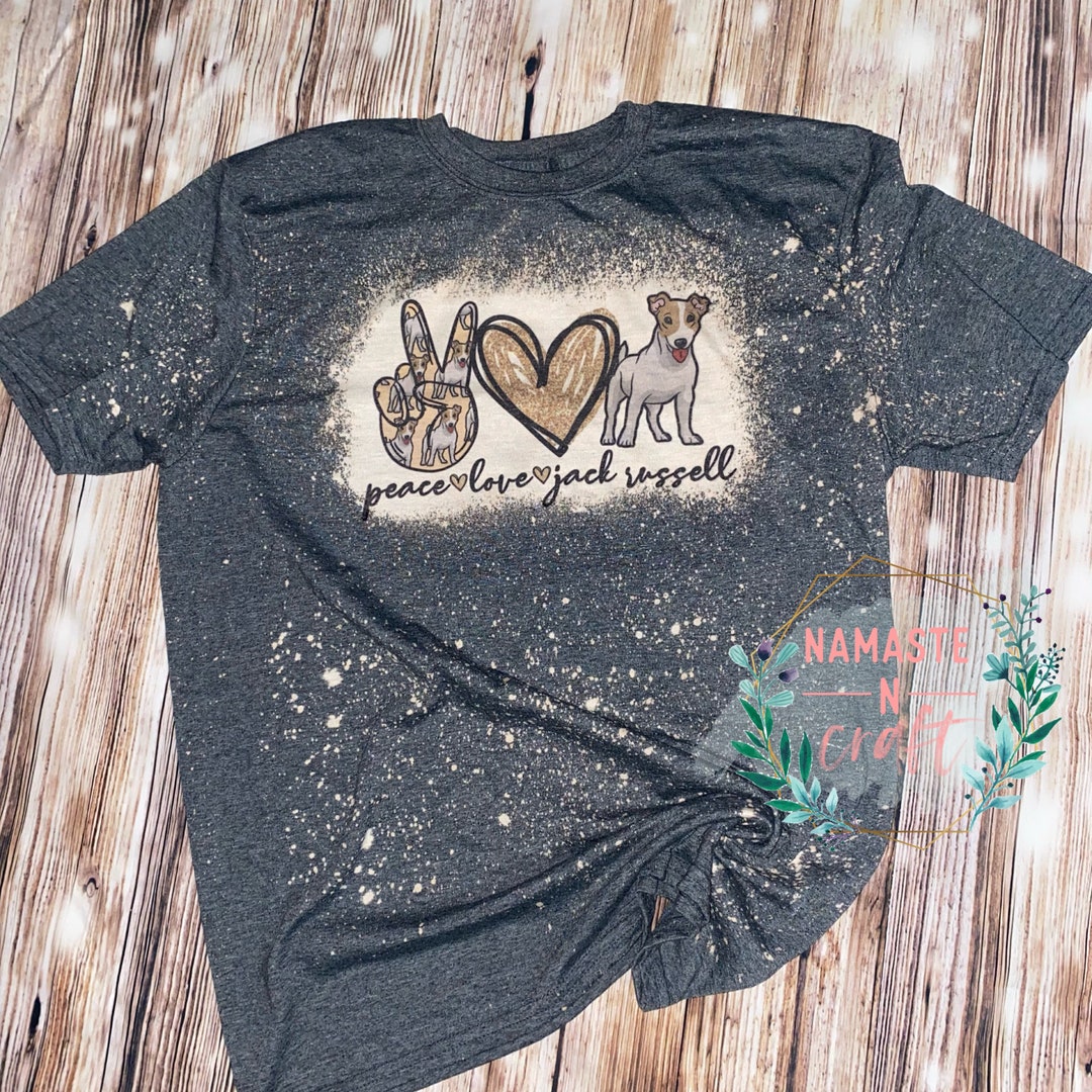 Peace Love Jack Russell Unisex Tee, Jack Russell Shirt, I Love Jack ...