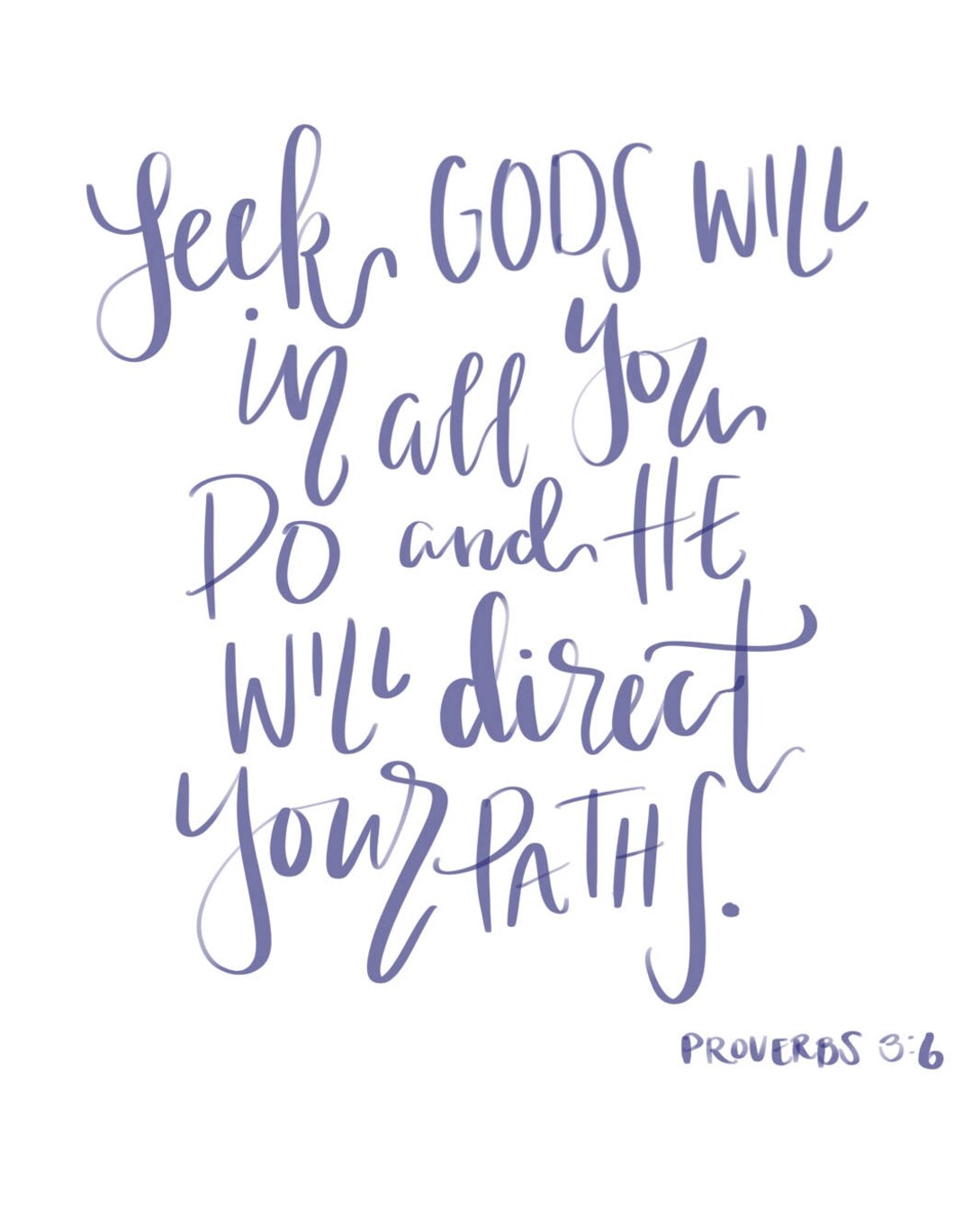 Proverbs 3:6 Digital Print - Etsy