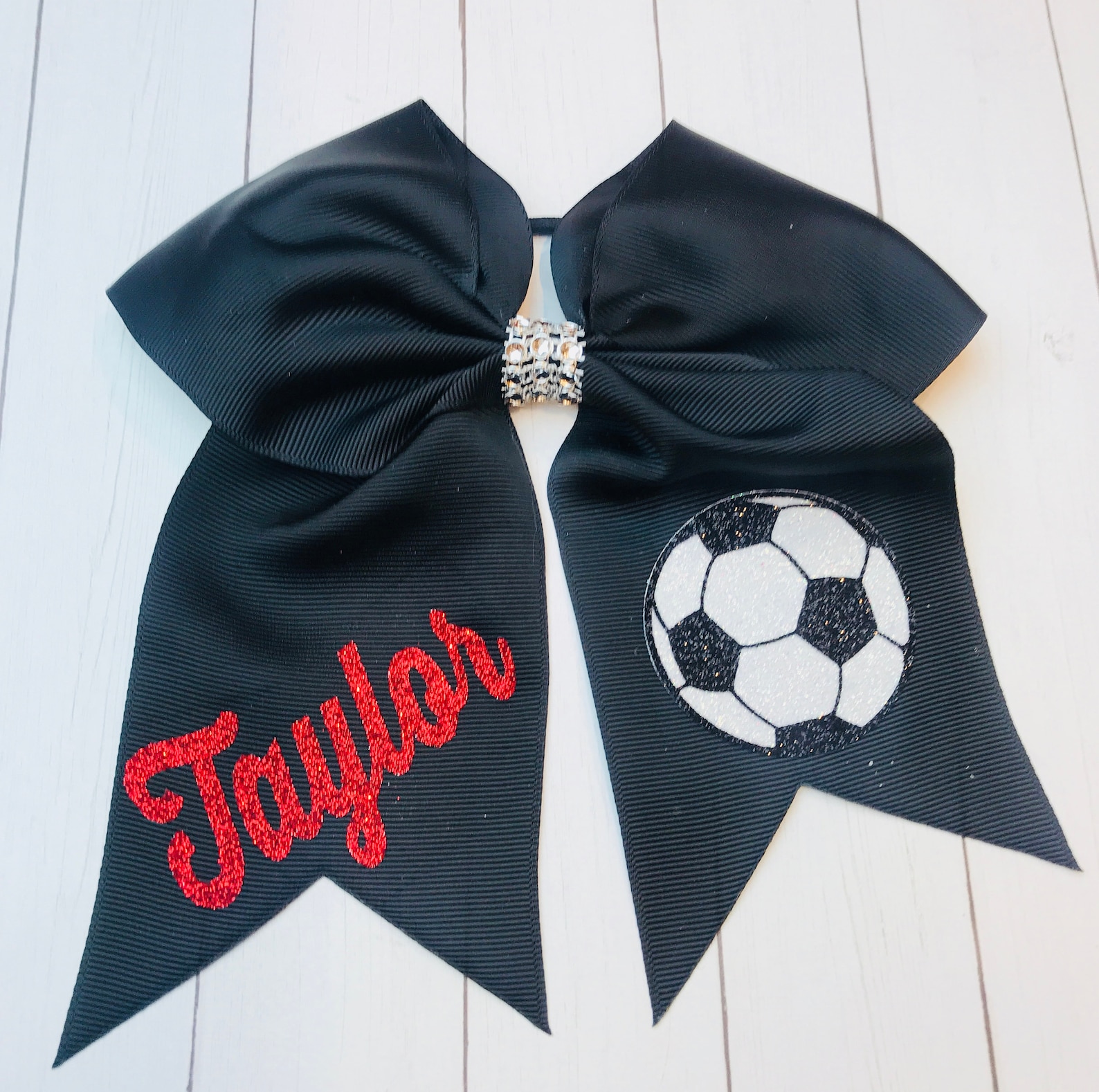 Soccer Bow with Name / Soccer Bows / Custom Soccer Bows / | Etsy