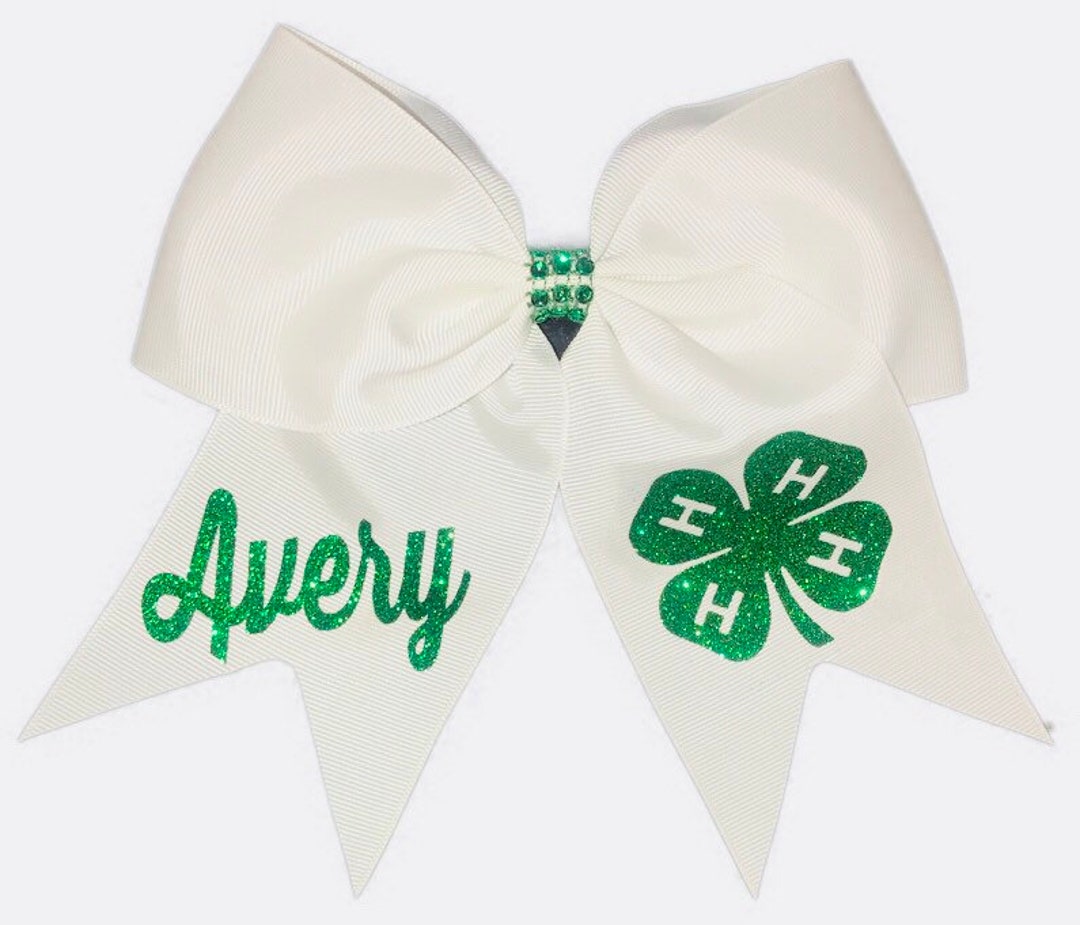 4H Bow/personalized 4H Bows/custom 4H Bows/girl Scout/hair Bows ...