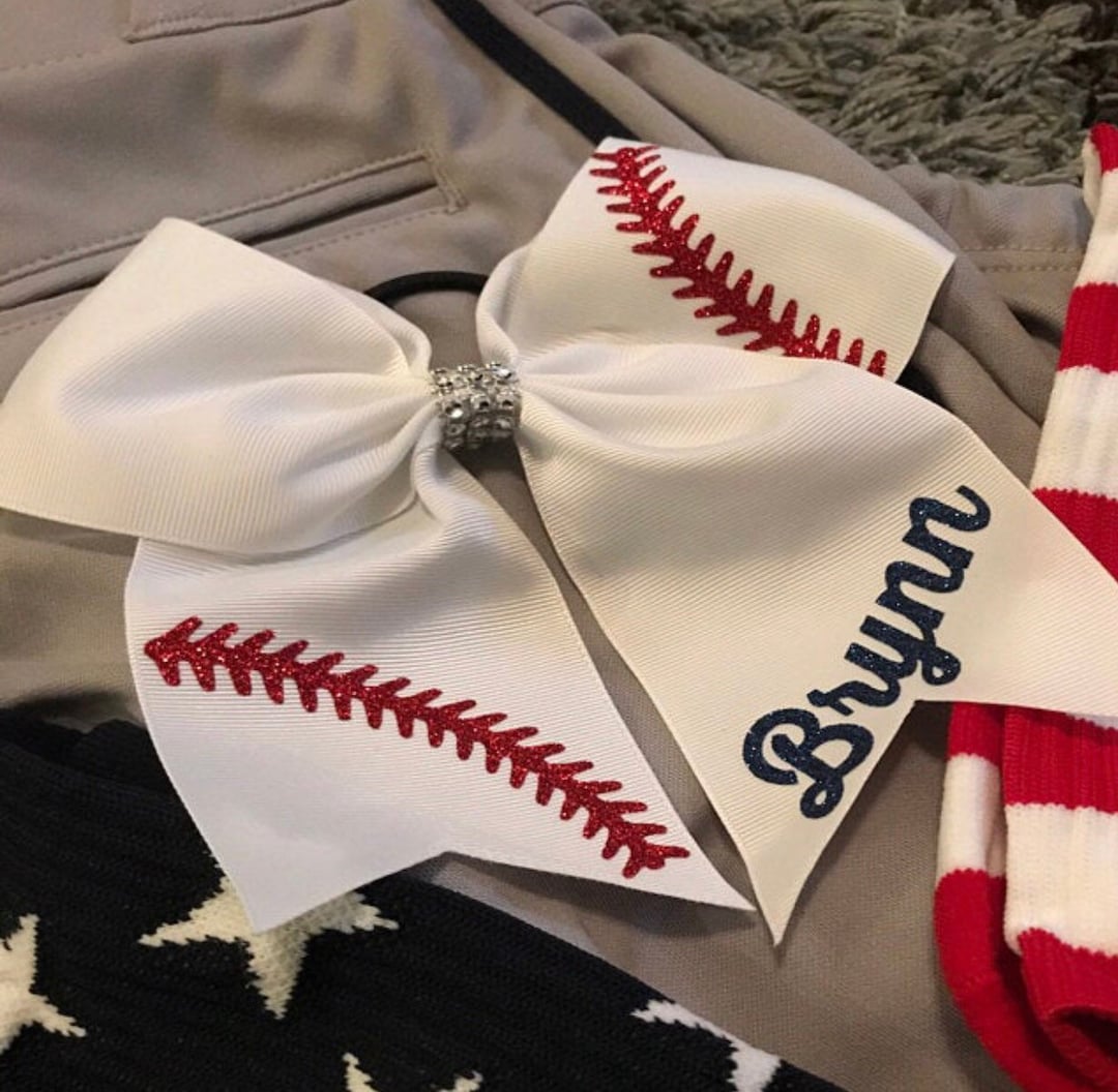Softball Bow With Name / Softball Bows / Custom Softball Bows ...
