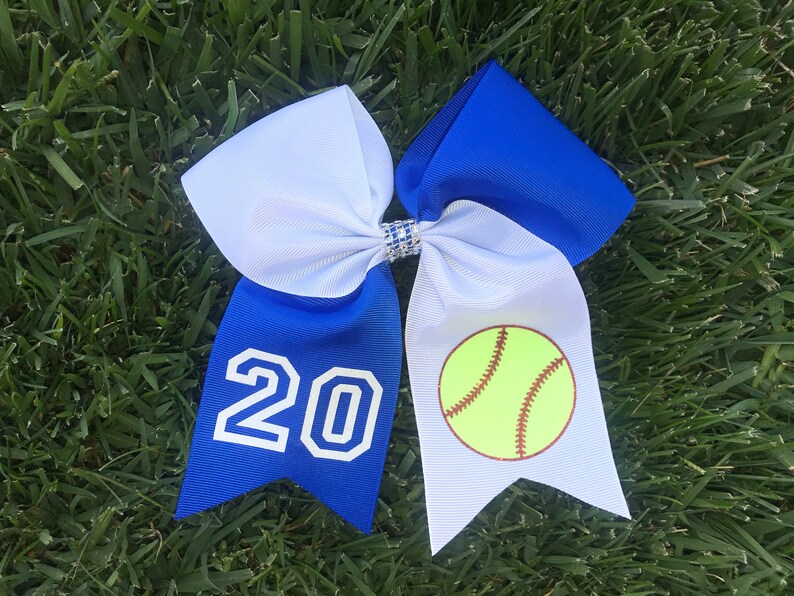 Softball Bow With Name / Softball Bows / Custom Softball Bows ...