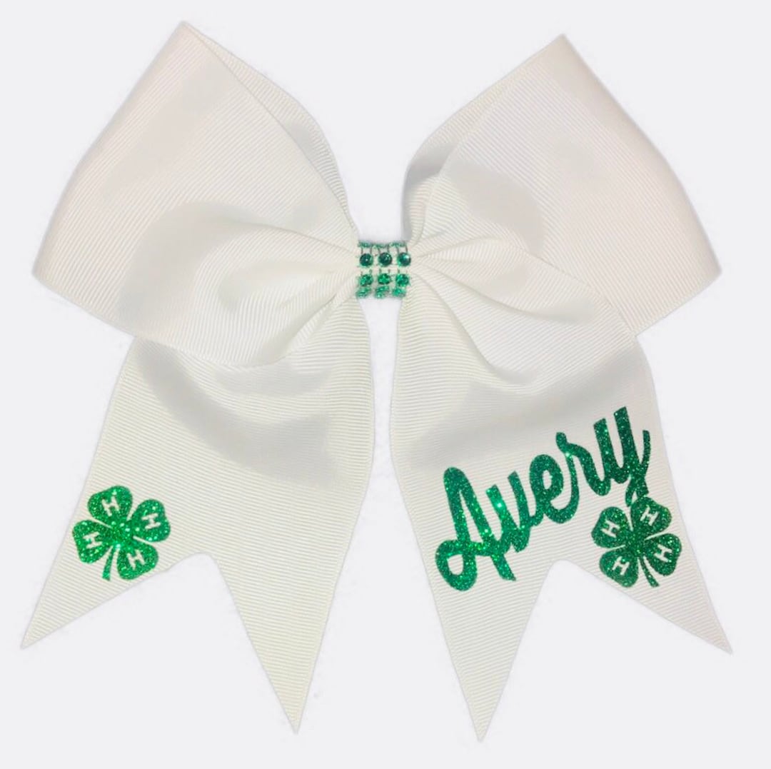 4H Bow/personalized 4H Bows/custom 4H Bows/girl Scout/hair Bows ...