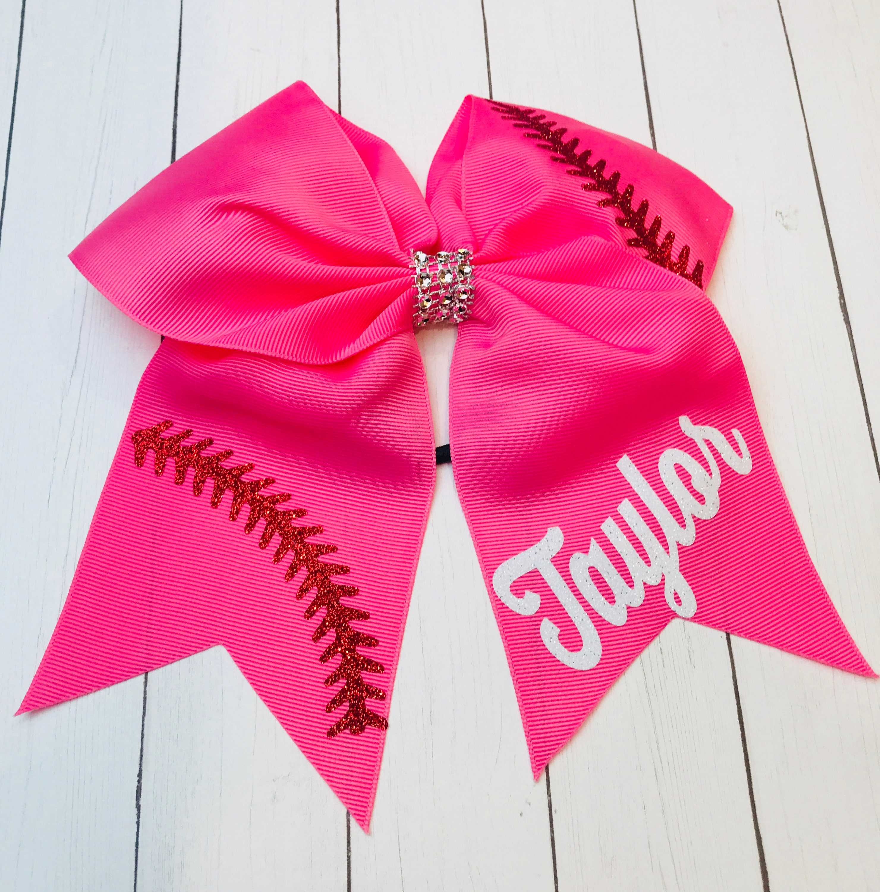 Softball Bow With Name / Softball Bows / Custom Softball Bows ...