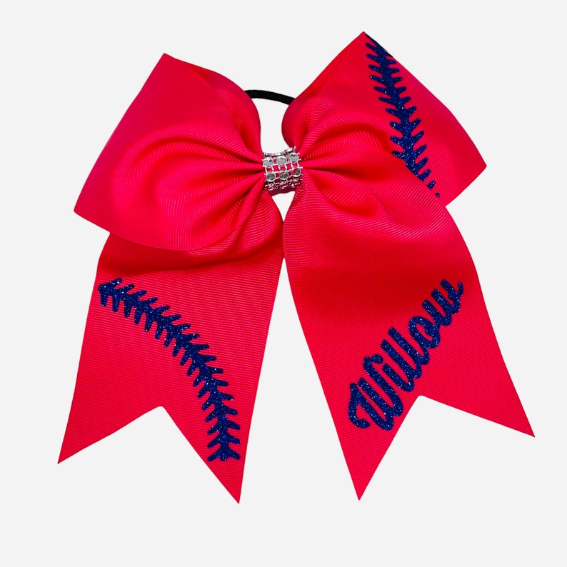 Softball Bow With Name / Softball Bows / Custom Softball Bows - Etsy