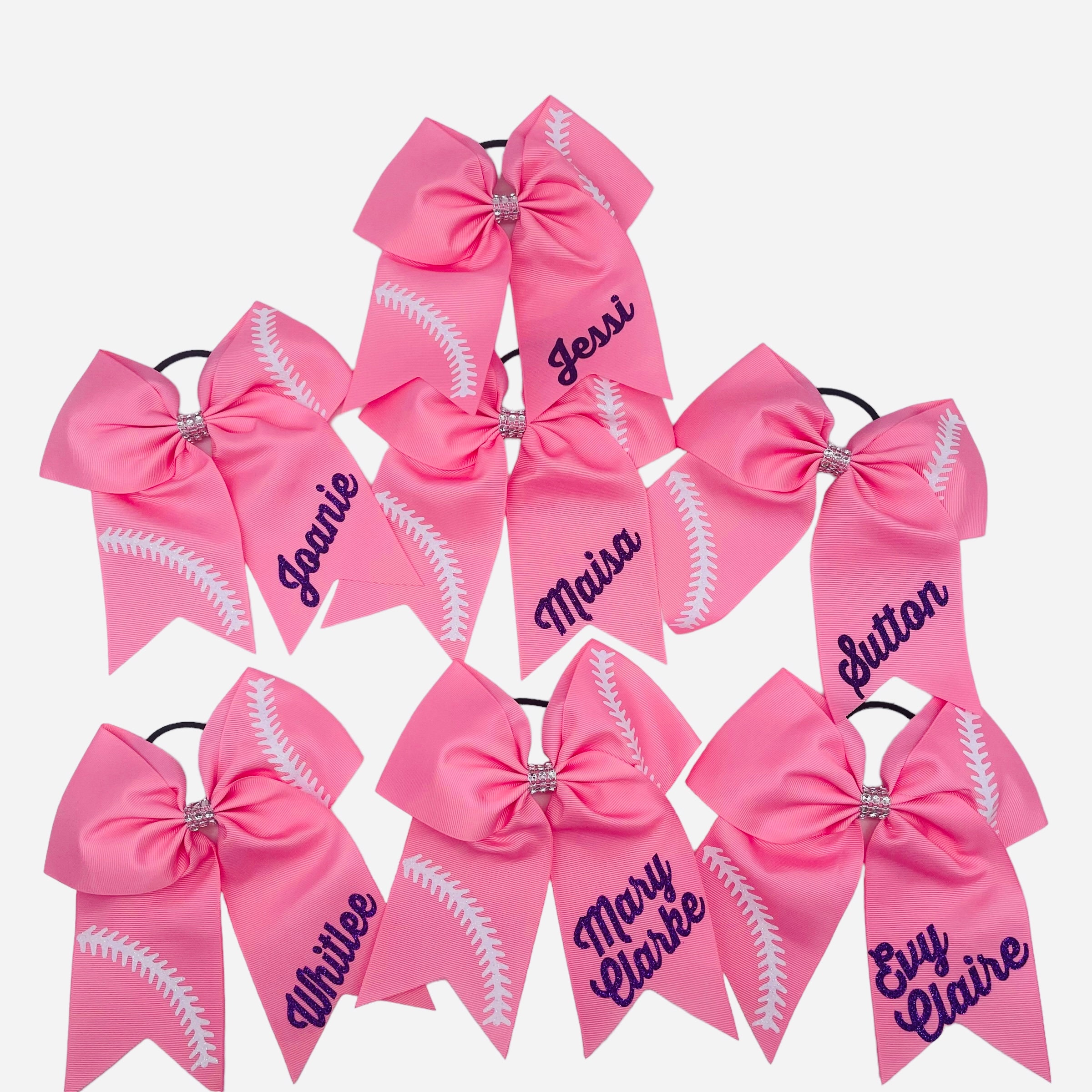 Softball Bow With Name / Softball Bows / Custom Softball Bows ...