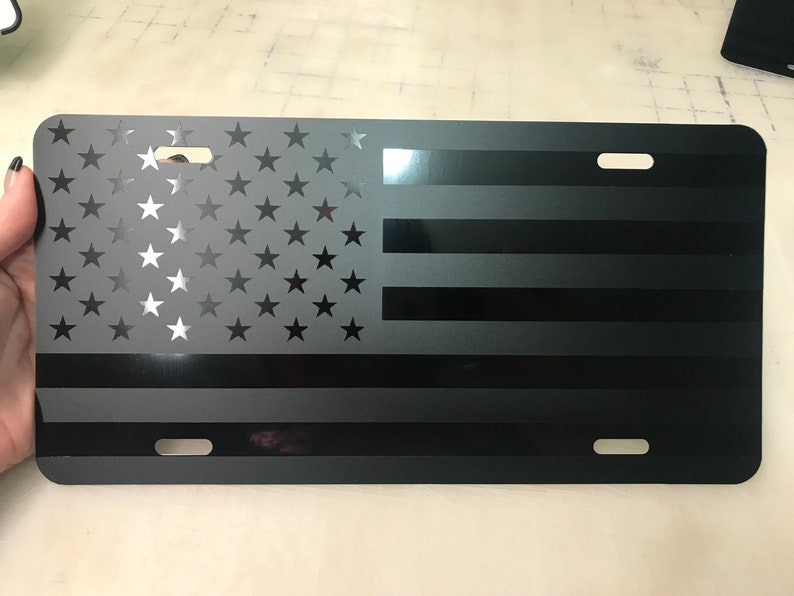 American Flag License Plate Flag Front License Plate | Etsy