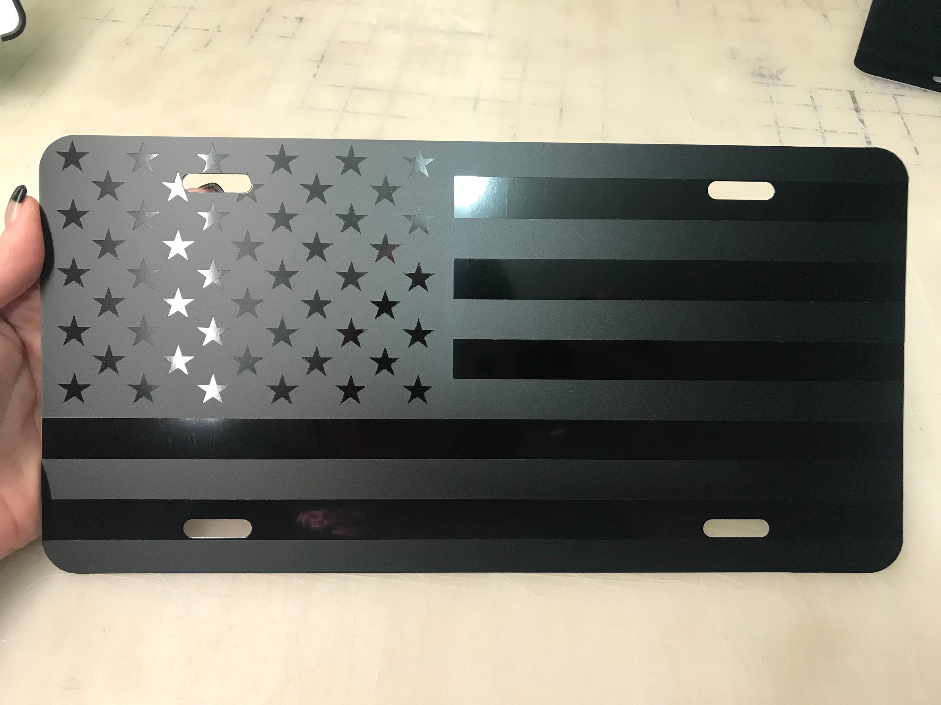 American Flag License Plate Flag Front License Plate | Etsy