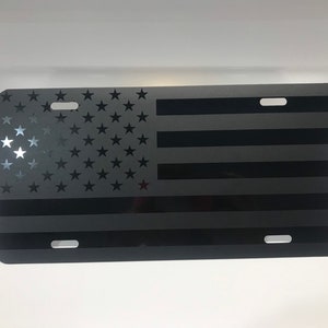 American Flag License Plate, Flag Front License Plate, Aluminum Plate ...