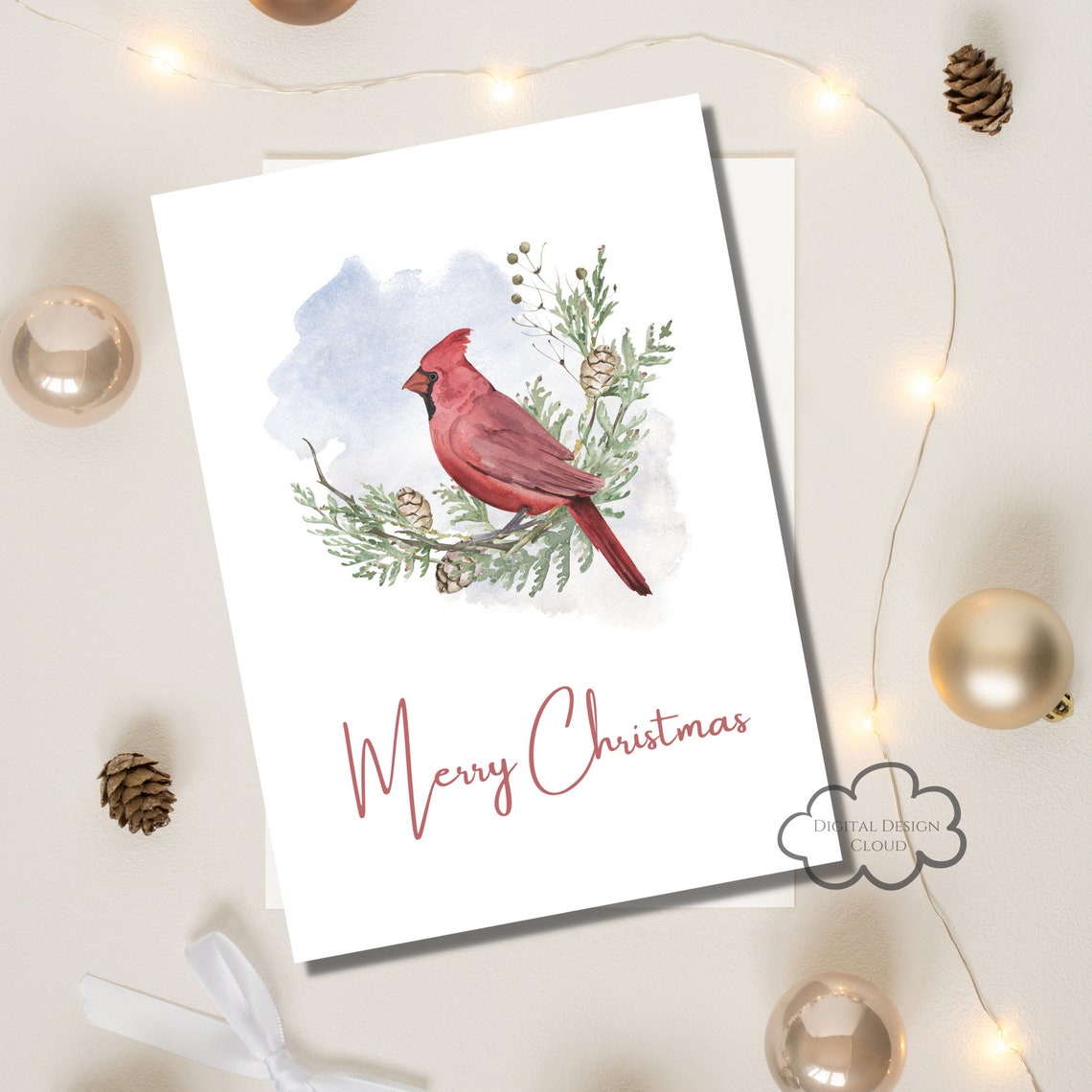 PRINTABLE CHRISTMAS CARDS Christmas Cards Cardinal Cardinal - Etsy