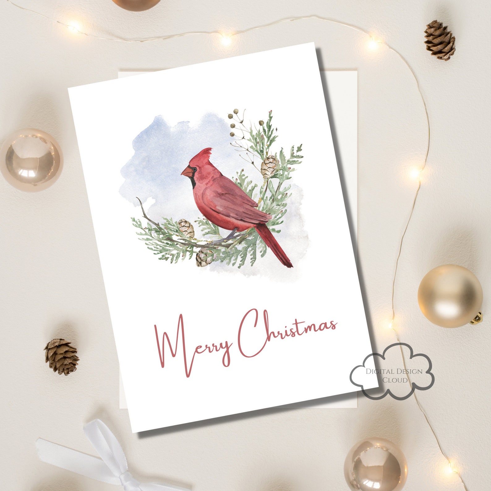PRINTABLE CHRISTMAS CARDS Christmas Cards Cardinal Cardinal - Etsy