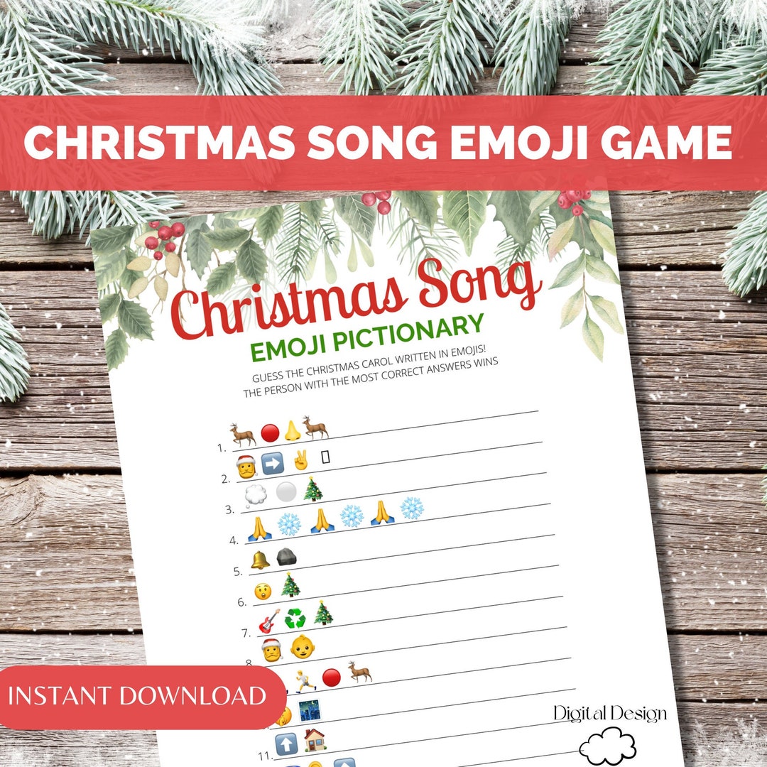 Christmas Emoji Game, Christmas Games Printable, Christmas Games Family ...