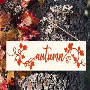 AUTUMN Script Sign, Rustic Wood Fall Sign, Fall Decor, Autumn Wall ...
