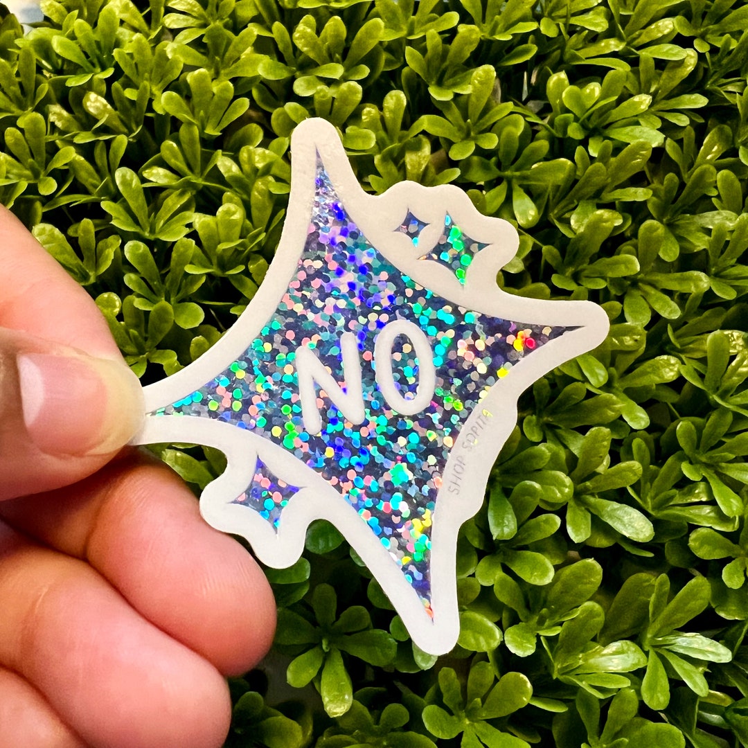 No Sparkle Purple Vinyl Glitter Sticker - Dishwasher Safe and Weather ...