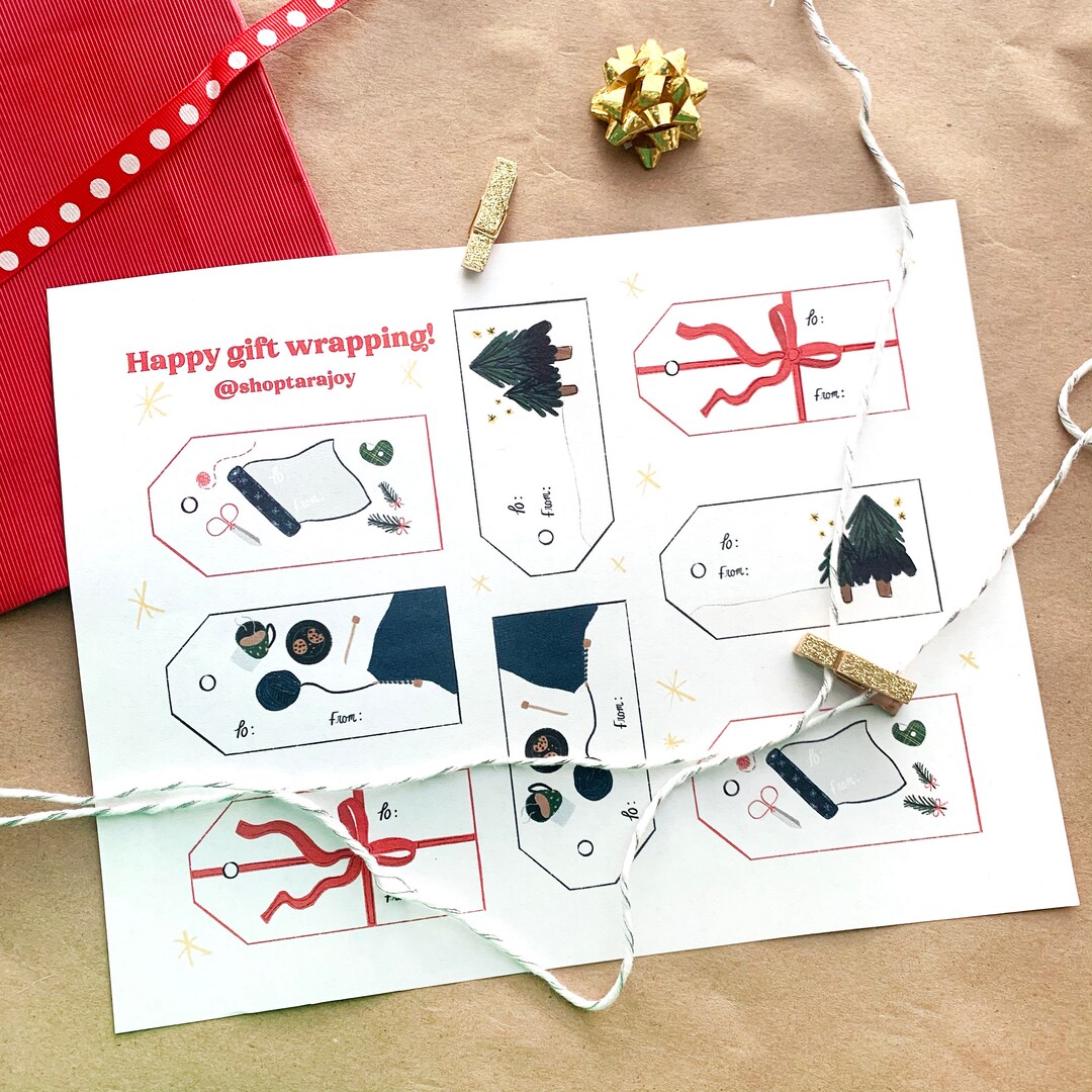 Winter Doodles Gift Tags (printable PDF) - Etsy