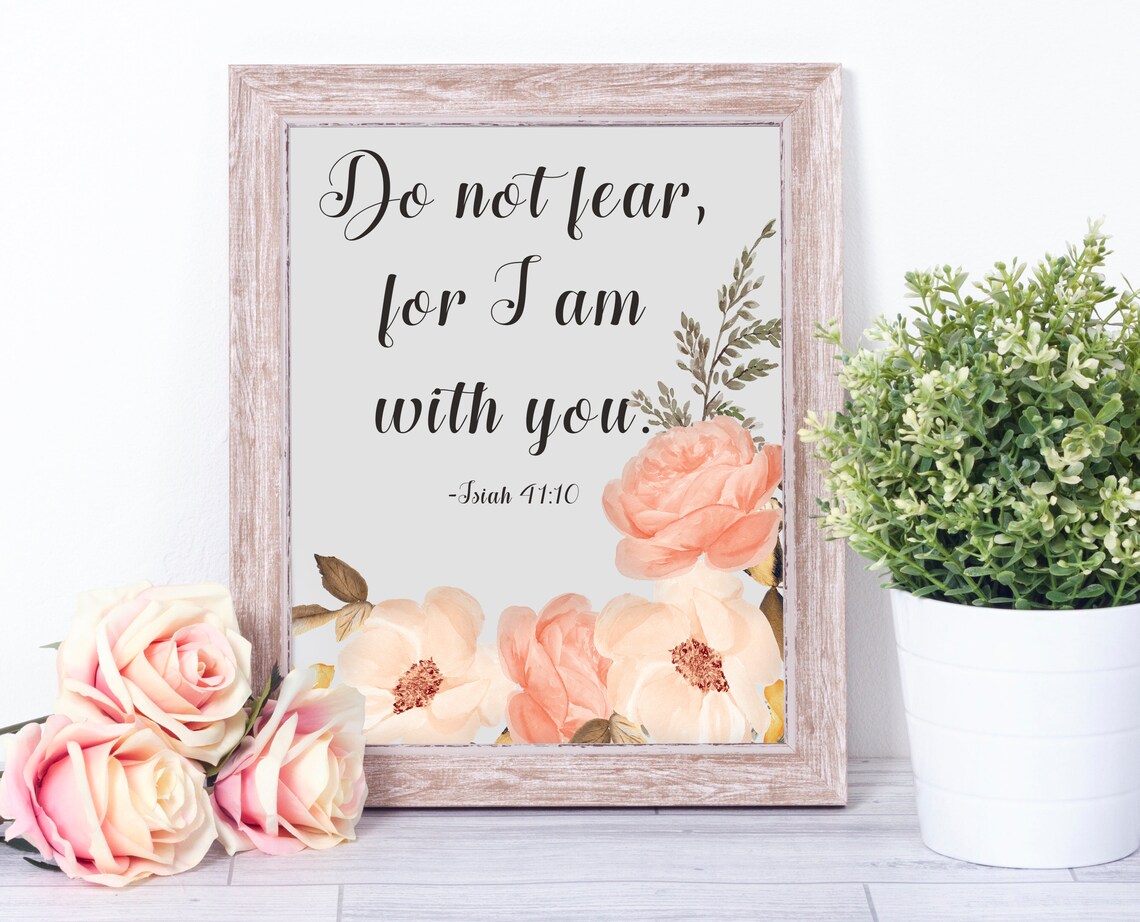 Christian Printable Wall Decor do Not Fear for I Am With - Etsy