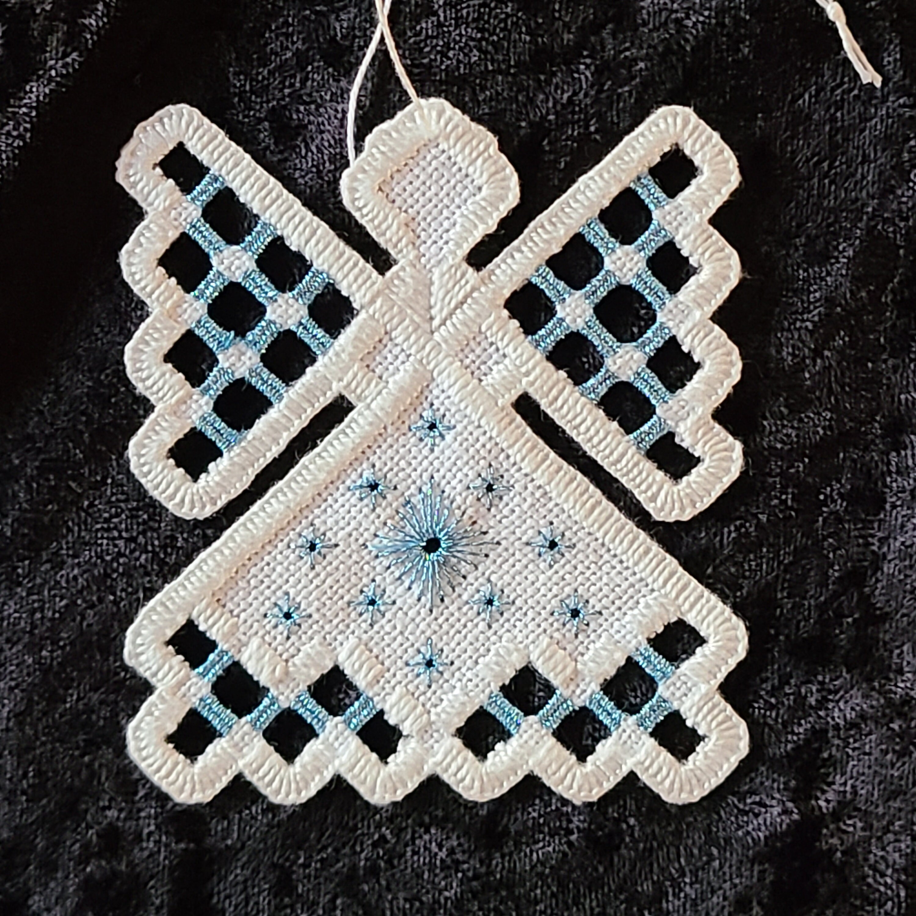 Home & Living Hardanger Angel Ornament Blue Topaz Ornaments Home Décor ...