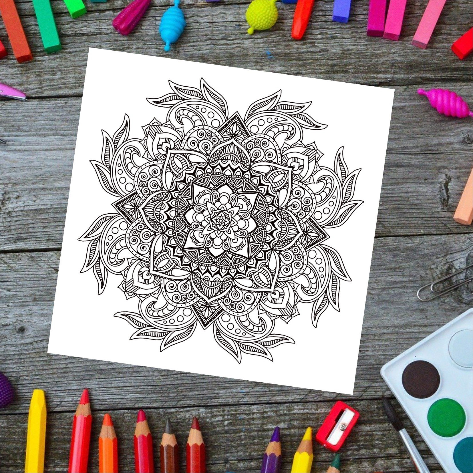 Printable Feather Mandala