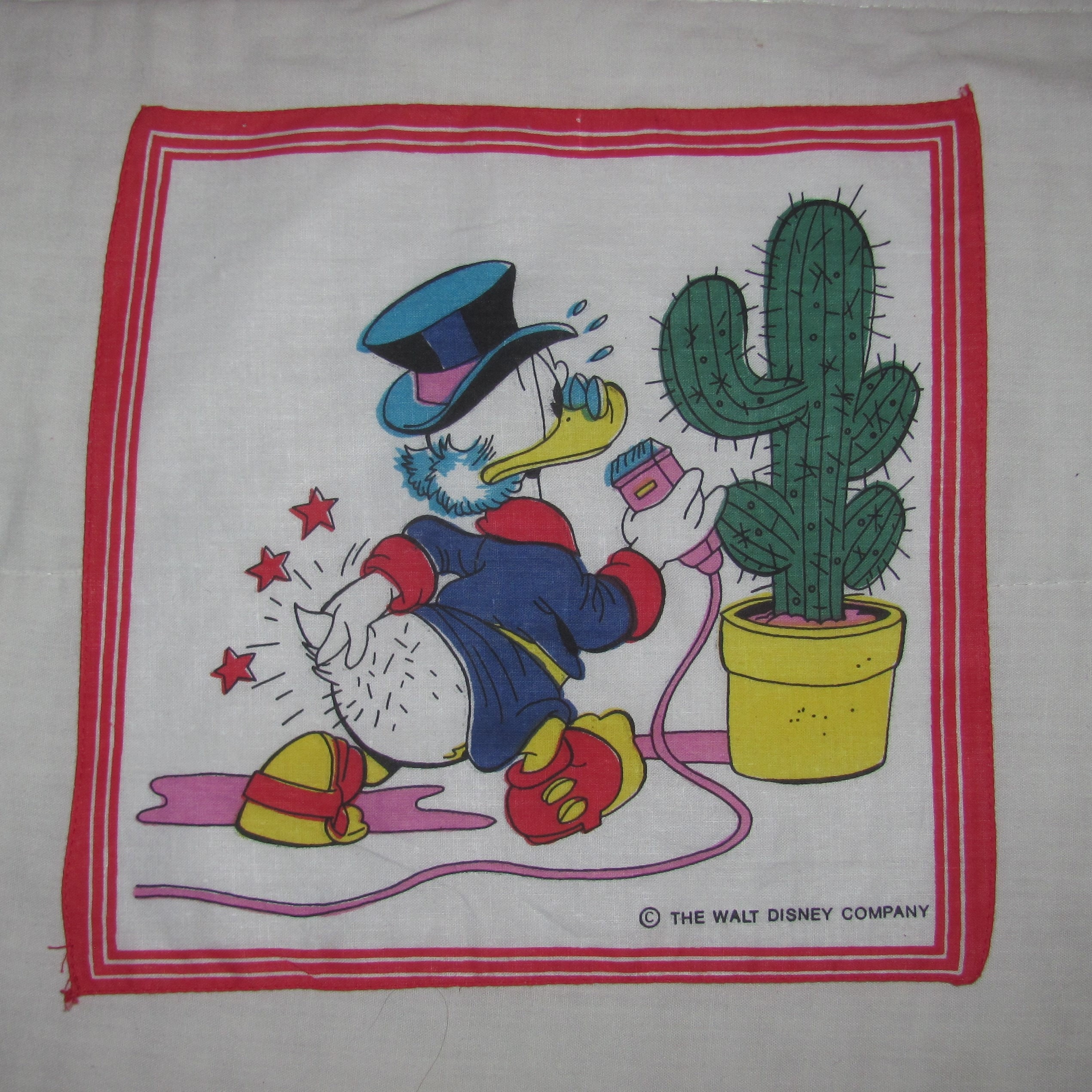 Vintage Square Disney Donald Duck Square Bandana, Handkerchief, Hanky ...