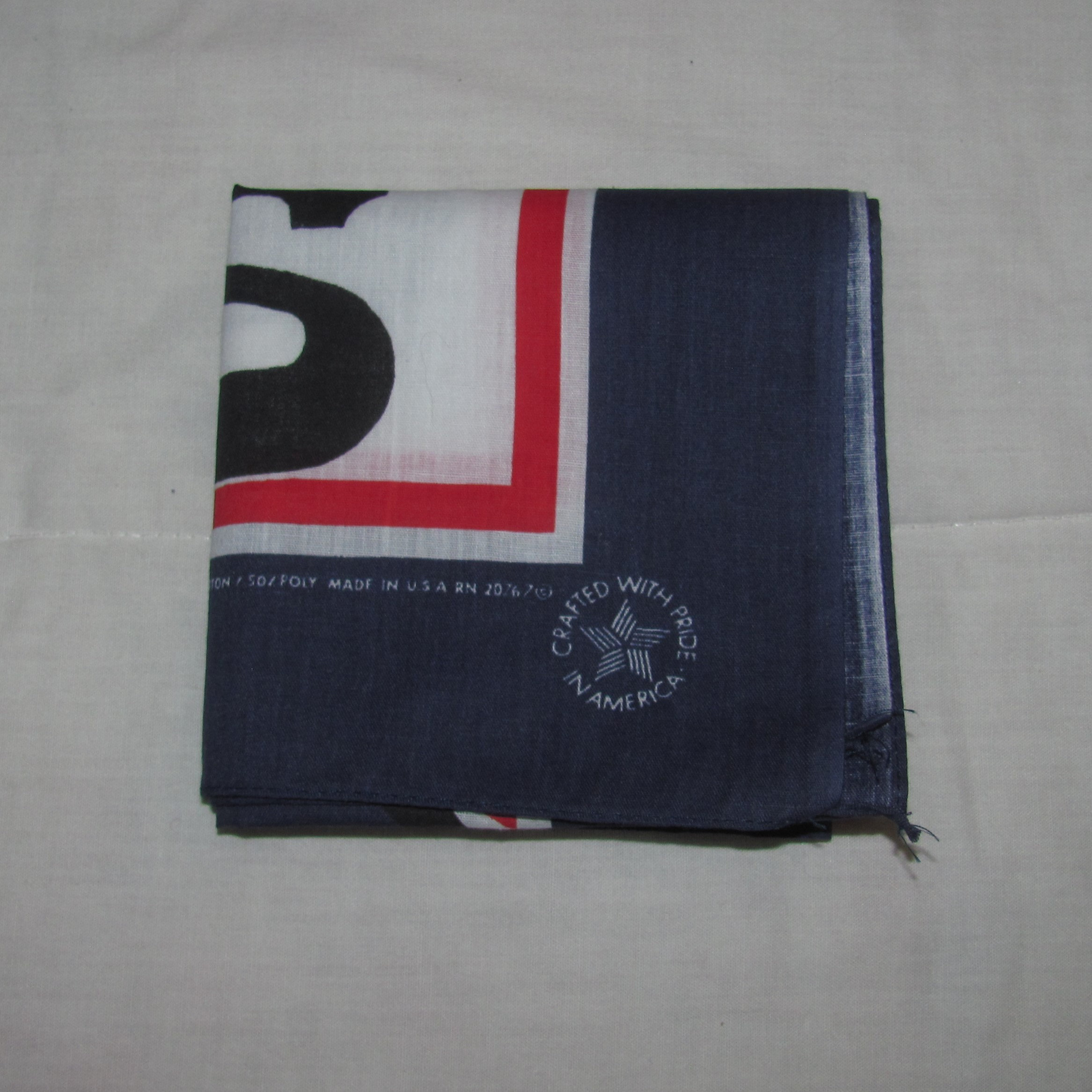 Vintage Made in USA Bandana - Texas State Outline - Red, White, Blue ...