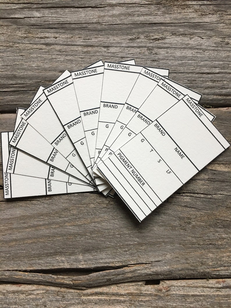 Watercolor Swatch Cards Set of 30 - Etsy