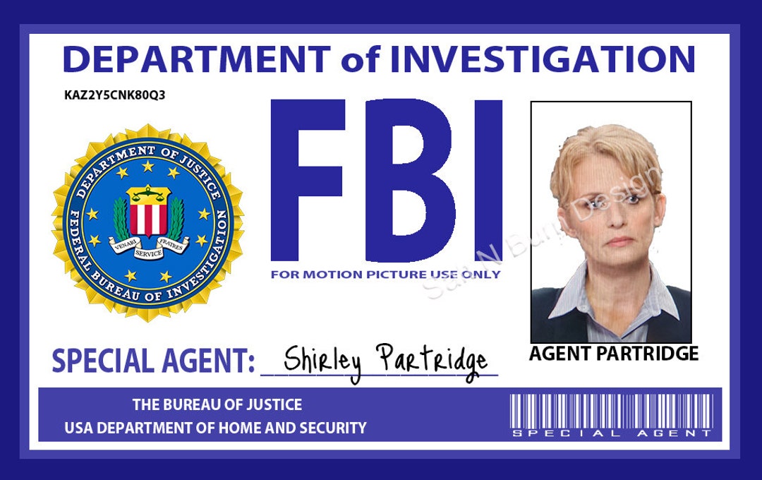Supernatural FBI Badge "shirley Partridge" AKA Mary Winchester - Etsy
