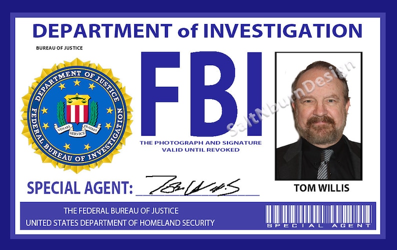 Supernatural FBI Prob ID Badge With Bobby Singer AKA Agent Willis - Etsy
