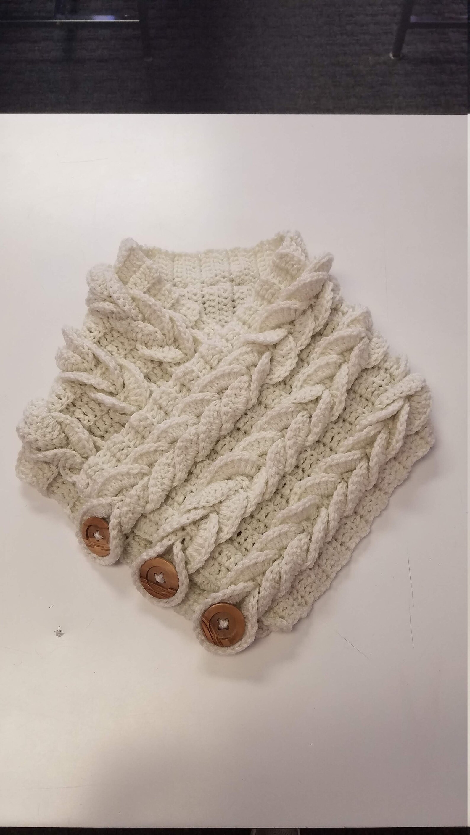 Crochet Braided Button Scarf Cowl - Etsy