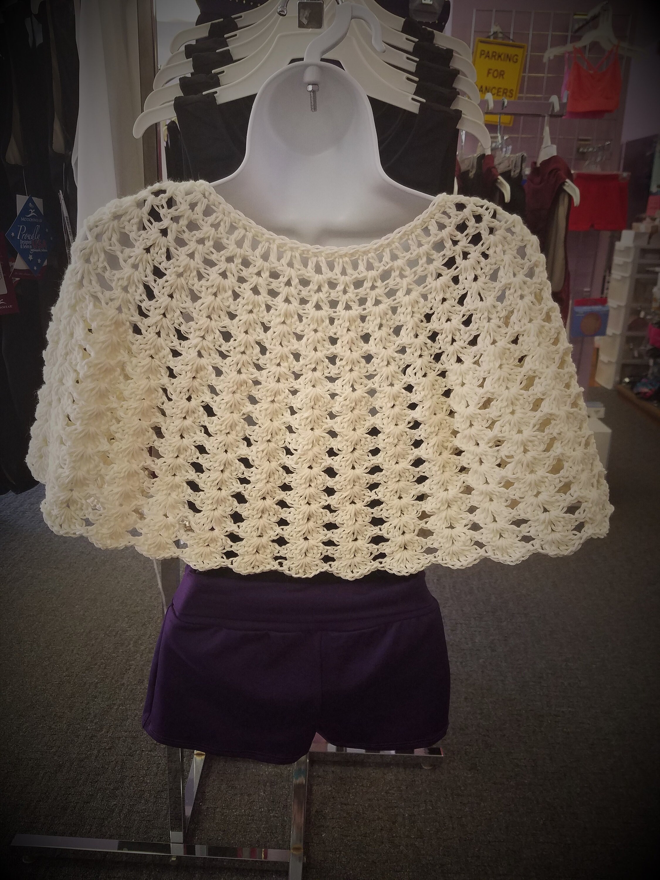 Crochet Capelet Shawl W/ Button - Etsy