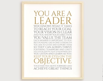 Leadership Art Quote. Brigette Hyacinth Quote Floral Lino - Etsy