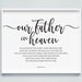 Christian Home Decor - the Lords Prayer Scripture Quote - Our Father in ...