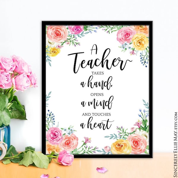 Teacher Takes a Hand - Etsy