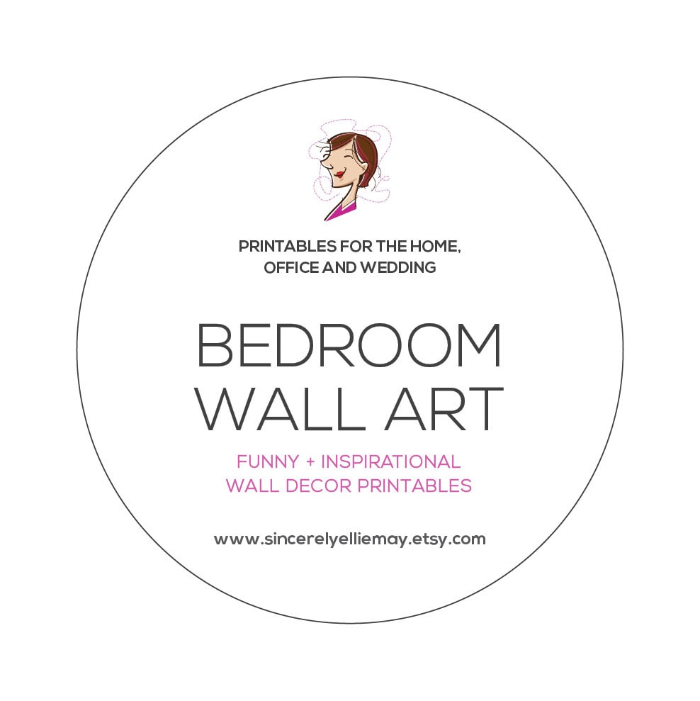 Funny Bedroom Signs Poster Quote Wall Art This Bedroom Is | Etsy