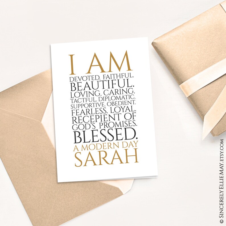 Sarah Bible Character Wall Art Printable - Modern Day Christian Woman ...