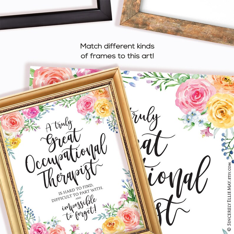 Occupational Therapy Gifts Therapists Appreciation Wall Art | Etsy