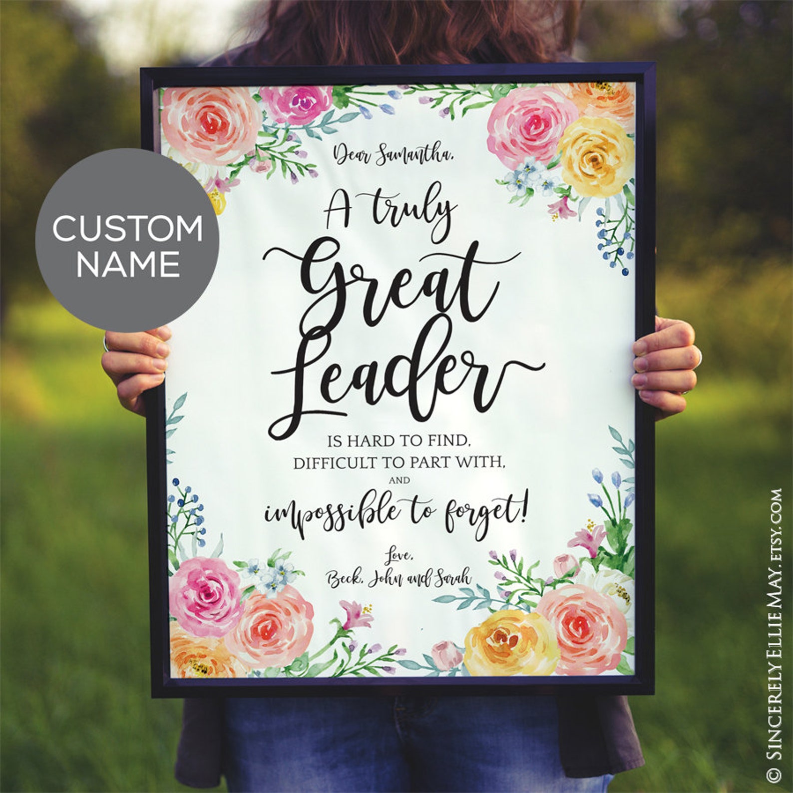 Leadership Gifts Appreciation - Leader Wall Art Personalization Quotes ...