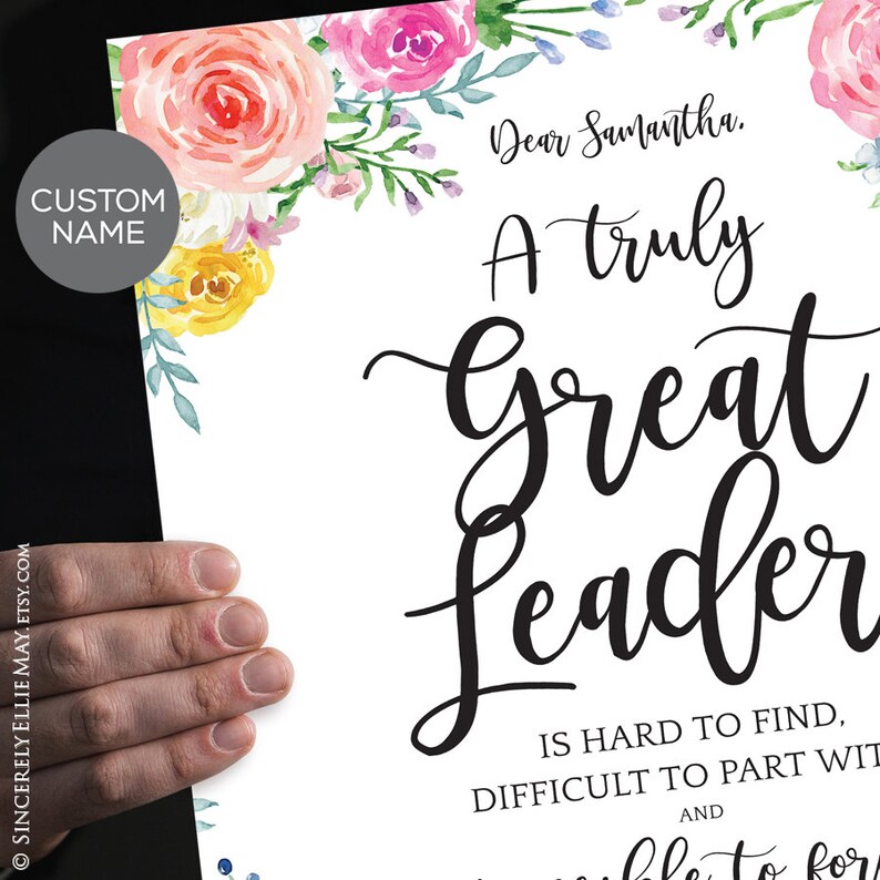 Leadership Gifts Appreciation - Leader Wall Art Personalization Quotes ...