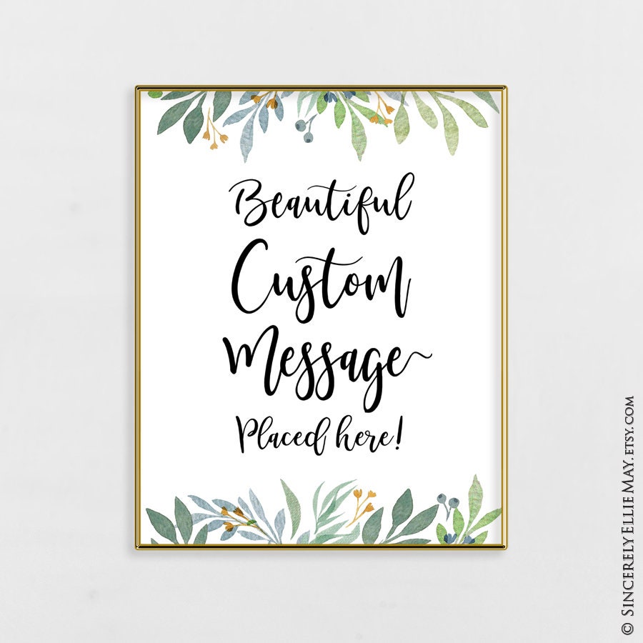 Your Quote Here Customized Quote Sign Printable | Etsy