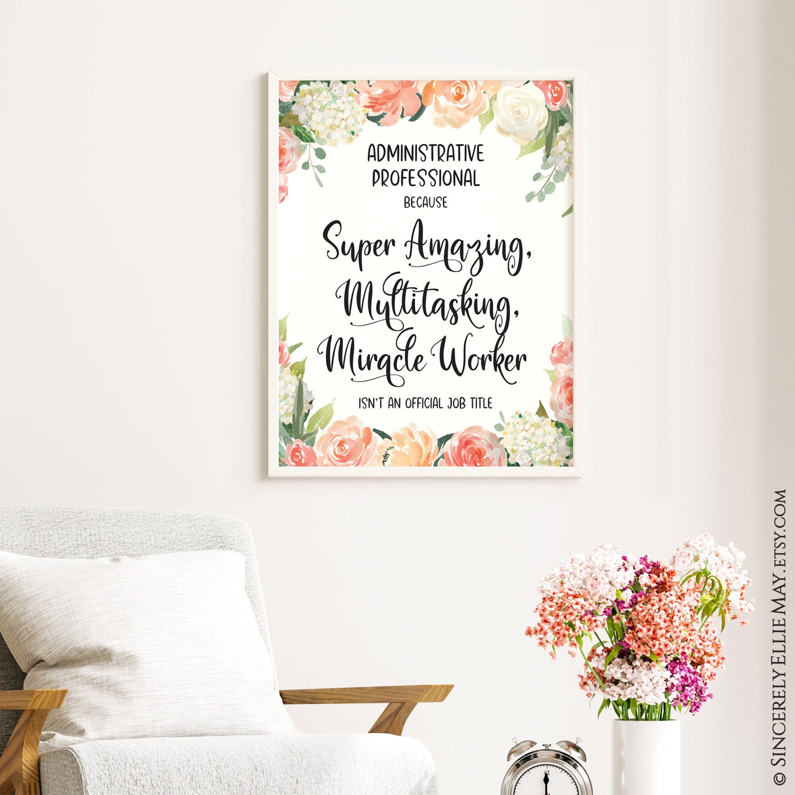 Administrative Professional Appreciation Wall Art Printable | Etsy